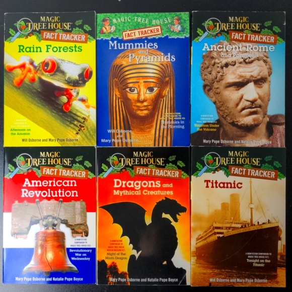 Other | Lot Of 6 Magic Tree House Fact Tracker Rain Forest Dragon ...